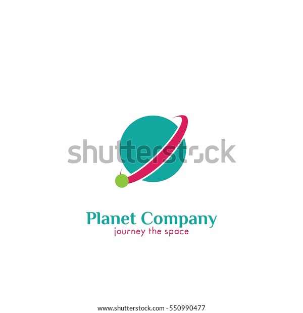 Planet Company Logo Design Template Flat Stock Vector (Royalty Free ...