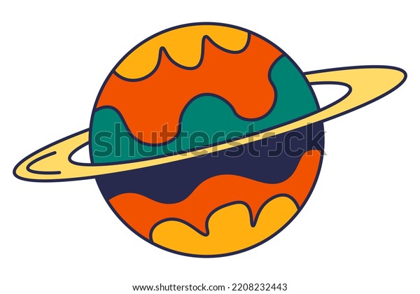 Planet Disk Isolated Saturn Fictional Celestial Stock Vector (Royalty ...