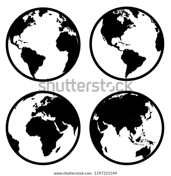 Planet Earth All Sides Stock Vector (Royalty Free) 1297221544 ...