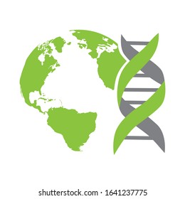Planet Earth Dna Helix Vector Stock Vector (Royalty Free) 1641237775 ...