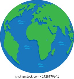Planet Earth Drawing Earth Flat Design Stock Vector (Royalty Free ...