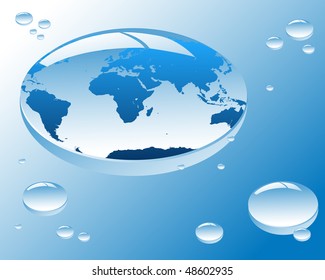 Water Drops Map World Vector Illustration Stock Vector (Royalty Free ...