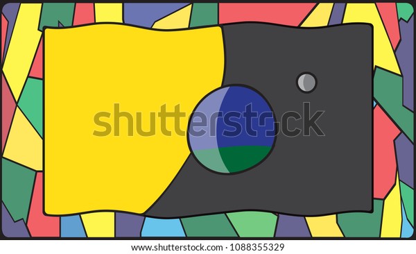 Planet Earth Flag Design On Stained Stock Vector (Royalty Free ...