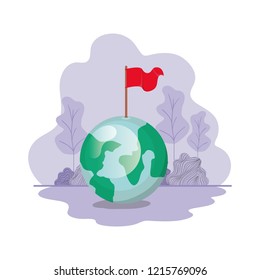 Planet Earth Flag Isolated Icon Stock Vector (Royalty Free) 1215769096 ...