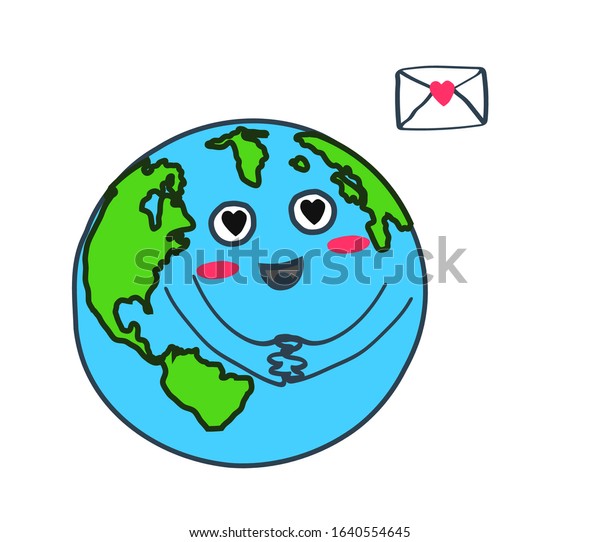 Planet Earth Letter On White Background Stock Vector (Royalty Free ...