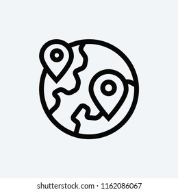 Planet Earth Pin Icon Stock Vector (Royalty Free) 1162086067 | Shutterstock