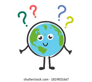Planet Earth Question Mark On White Stock Vector (Royalty Free ...