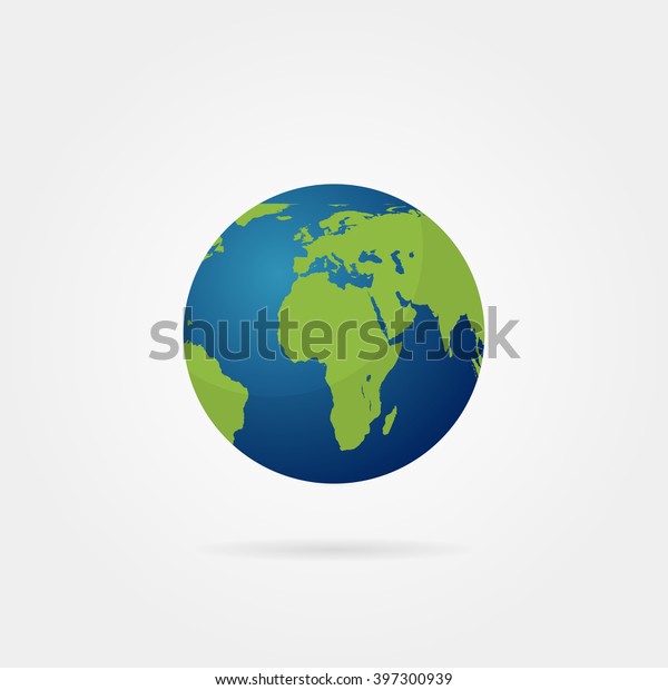 Planet Earth Shadow On Grey Background Stock Vector (Royalty Free ...
