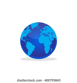 Planet Earth Shadow On White Background Stock Vector (Royalty Free ...