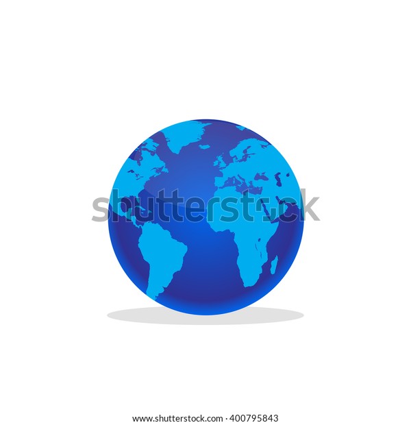 Planet Earth Shadow On White Background Stock Vector (Royalty Free ...