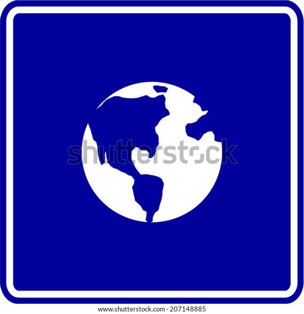 Planet Earth Sign Stock Vector (Royalty Free) 207148885 | Shutterstock