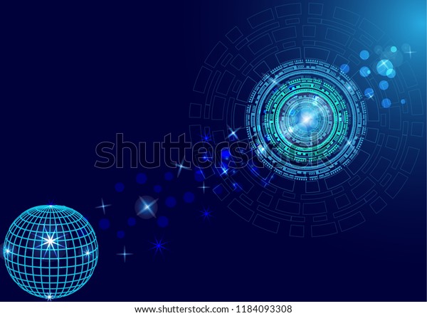 Planet Earth Space Information Network Abstract Stock Vector (Royalty ...