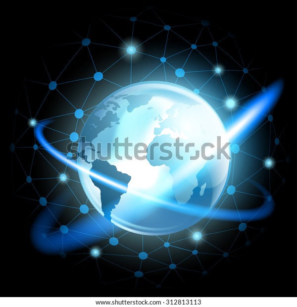 Planet Earth Technology Background Stock Vector Stock Vector (Royalty ...