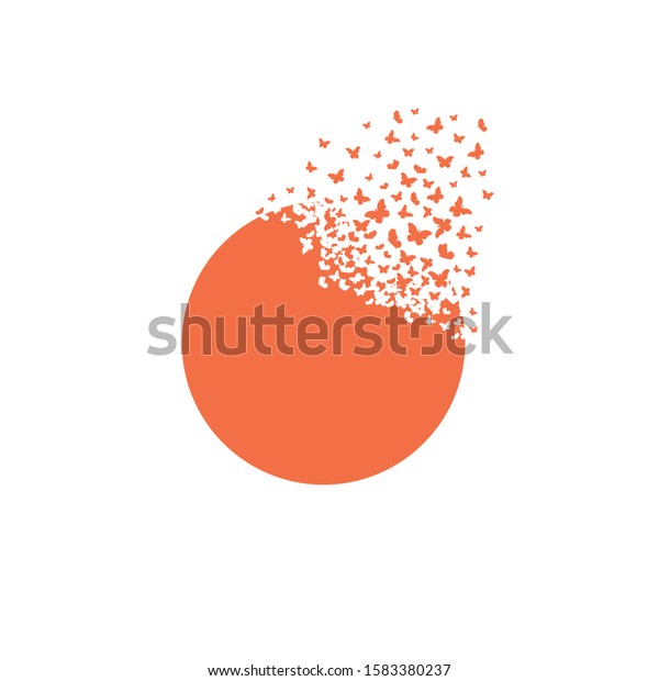Planet Effect Destruction Dispersion Butterfly Moth Stock Vector ...
