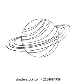 Planet Line Art Element Design Logo Stock Vector (Royalty Free ...