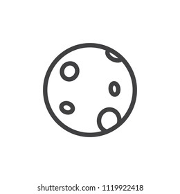 Planet Moon Icon Stock Vector (Royalty Free) 1119922418 | Shutterstock
