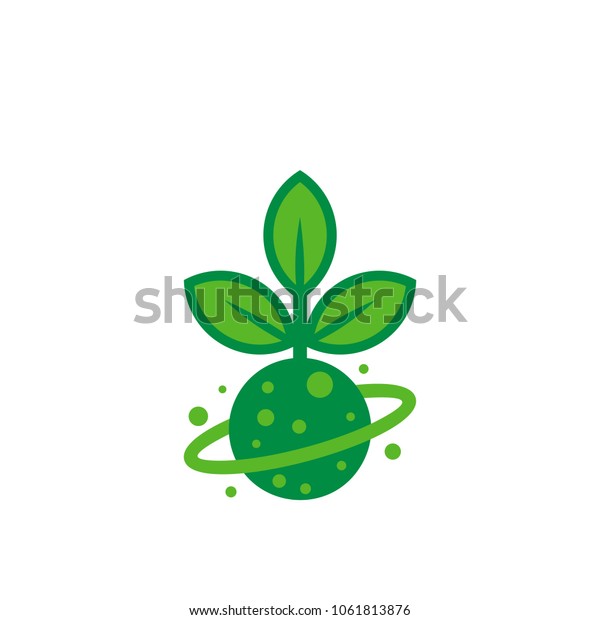 Planet Nature Logo Icon Design Stock Vector (Royalty Free) 1061813876 ...
