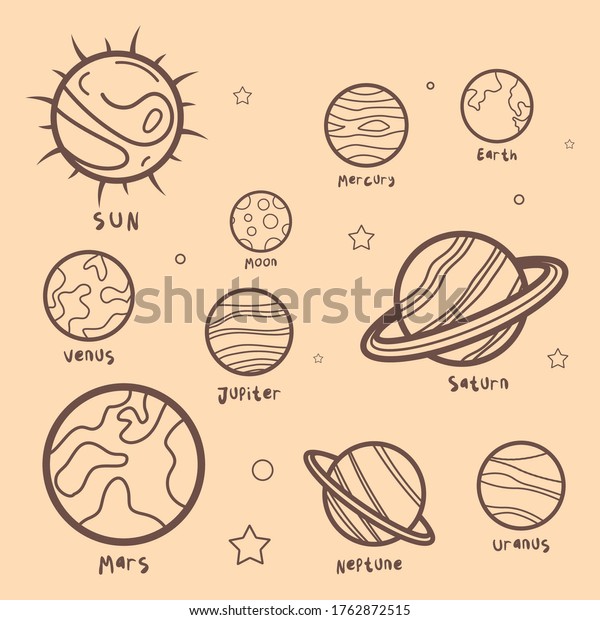 Planet Outline Vector This Planet Outline Stock Vector (Royalty Free ...