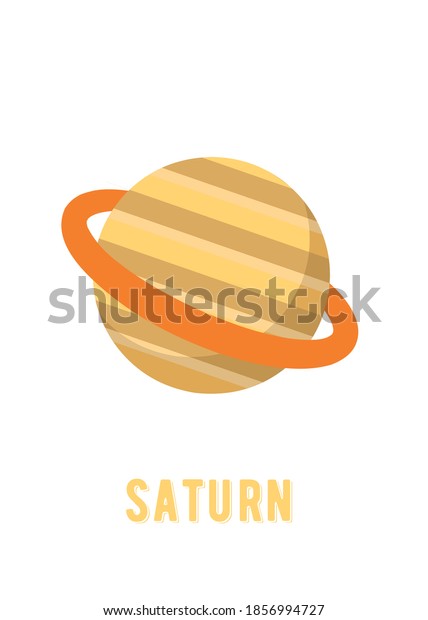 Planet Saturn Poster Design Space Planet Stock Vector (Royalty Free ...