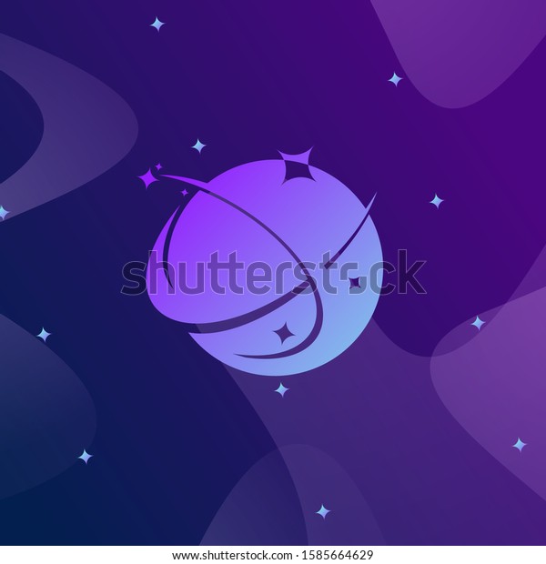 Planet Space Planet Logo Design Stock Vector (Royalty Free) 1585664629 ...