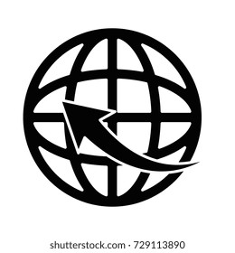 Planet Sphere Arrow Around Stock Vector (Royalty Free) 729113890 ...
