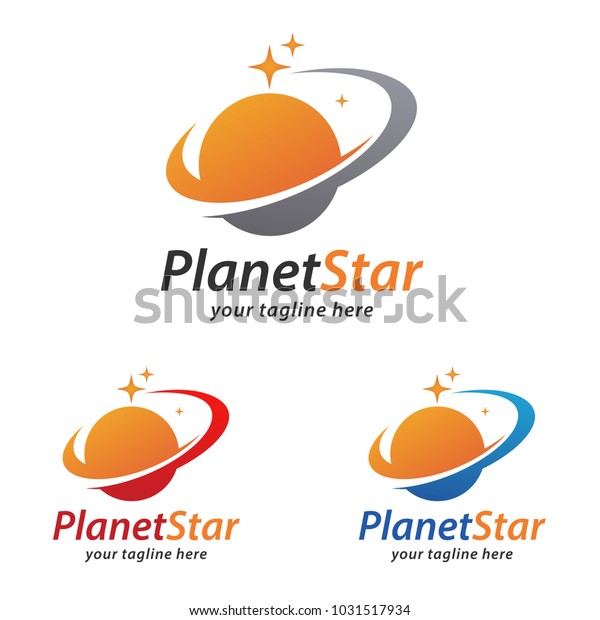 Planet Star Logo Design Template Stock Vector (Royalty Free) 1031517934 ...