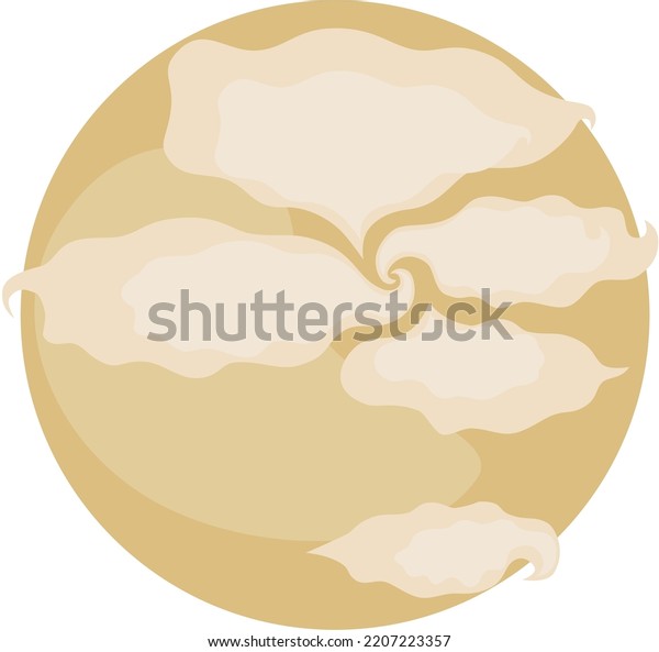 Planet Venus 2d Flat Style Vector Stock Vector (Royalty Free ...