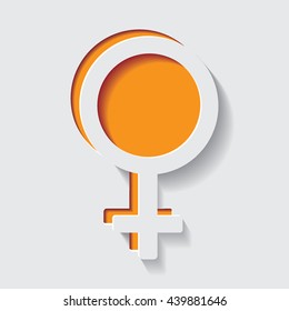 Planet Venus Cutout Stylized Symbolvector Illustration Stock Vector ...