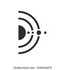 Planetary System Icon Monochrome Black White Stock Vector (Royalty Free ...