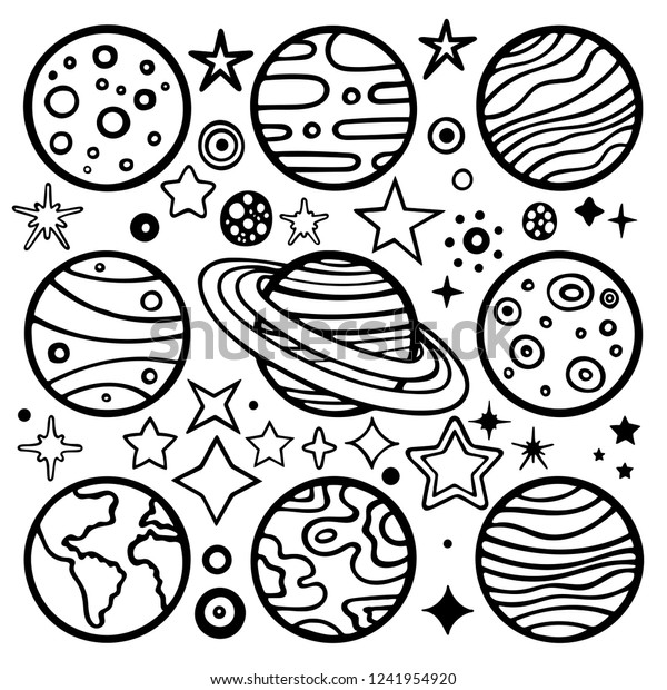Planets Hand Drawn Planets Vector Illustration Stock Vector (Royalty ... Planets Hand Drawn Planets Vector Illustration Stock Vector (Royalty ...