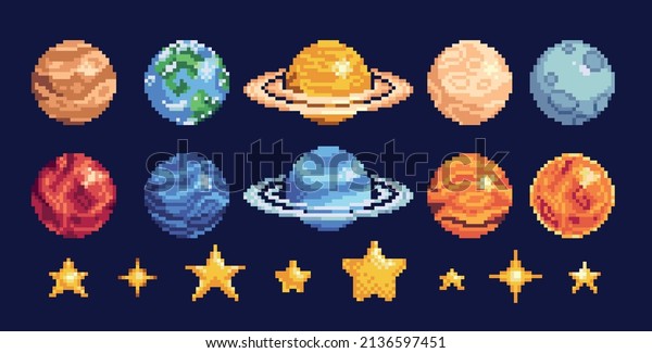 1.071 afbeeldingen voor Pixel solar system: afbeeldingen, stockfoto‘s ...