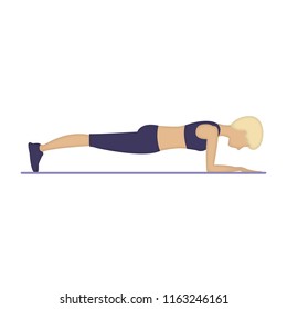 Plank Workout Stock Vector (Royalty Free) 1163246161 | Shutterstock