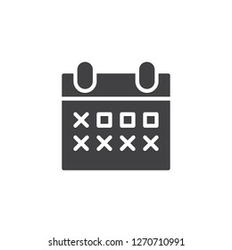 Planning Calendar Page Vector Icon Filled Stock Vector (Royalty Free ...