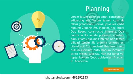 Planning Conceptual Banner Stock Vector (Royalty Free) 498292153 ...