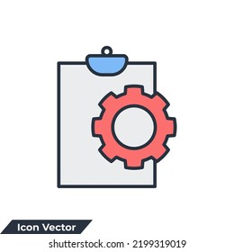 Planning Icon Logo Vector Illustration Project Stock Vector (Royalty ...
