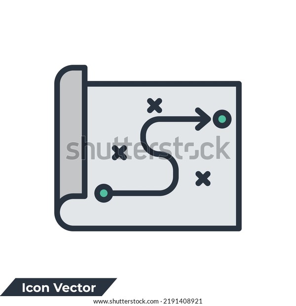 Planning Icon Logo Vector Illustration Strategy Stock Vector (Royalty ...