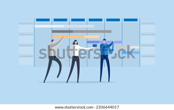 Planning Scene People Concept Digital Online Stock Vector (Royalty Free ...