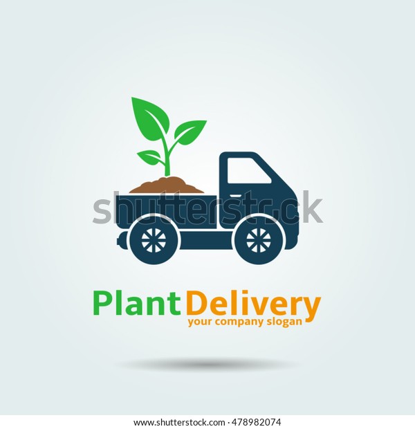 Plant Delivery Logo Template Design Vector Stock Vector (Royalty Free ...