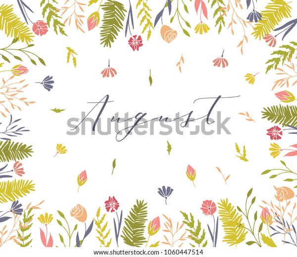 Plant Frame Composition Calligraphic Word Plant Stock Vector (Royalty ...