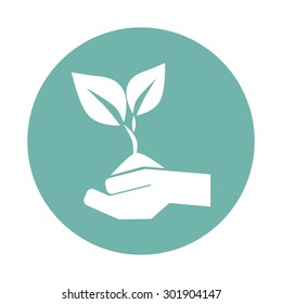 Plant Hand Icon Stock Vector (Royalty Free) 301904147