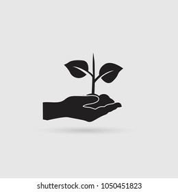 Plant Hand Vector Icon Stock Vector (Royalty Free) 1050451823 ...