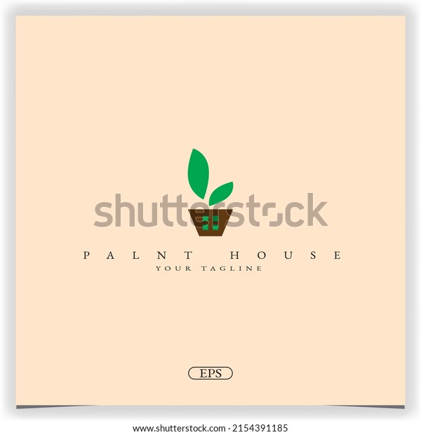 Plant House Logo Premium Elegant Template Stock Vector (Royalty Free ...