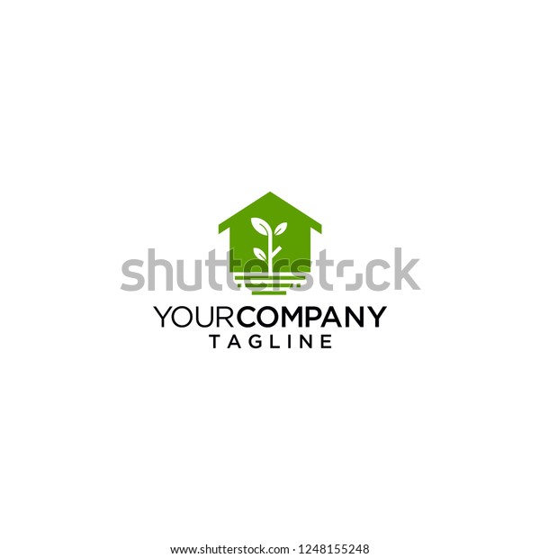 Plant House Logo Vector Icon Stock Vector (Royalty Free) 1248155248 ...