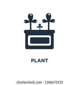 Plant Icon Black Filled Vector Illustration Stock Vector (Royalty Free ...