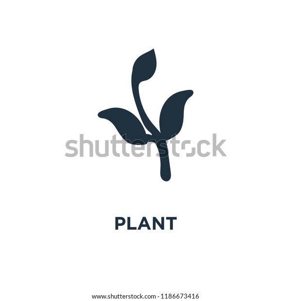 Plant Icon Black Filled Vector Illustration Stock Vector (Royalty Free ...