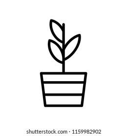 Plant Icon Vector Isolated On White Stock Vector (Royalty Free ...