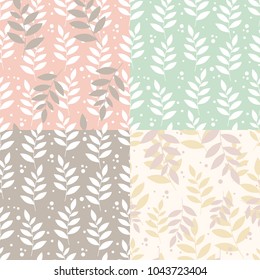 Plant Pattern Set Vector Stock Vector (Royalty Free) 1043723404 ...