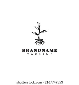 Plant Root Logo Icon Design Template Stock Vector (Royalty Free) 2167749553 | Shutterstock