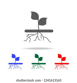 Plant Roots Icon Elements Garden Multi Stock Vector (Royalty Free ...