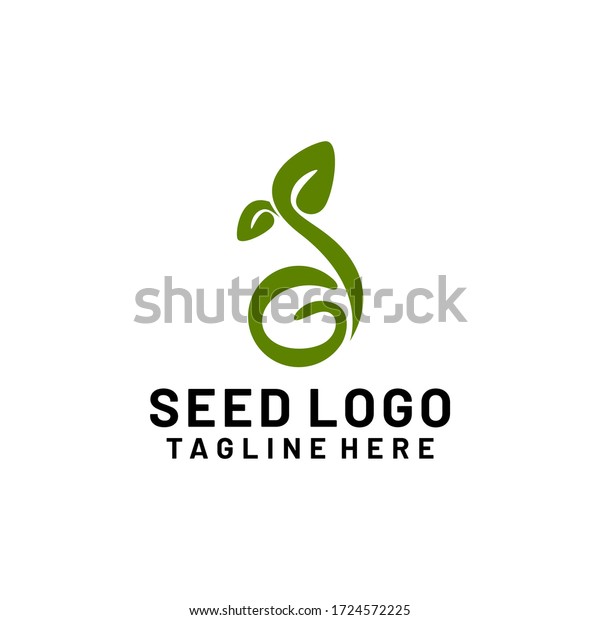 Plant Seeds Logo Concept Template Vector Stock Vector (Royalty Free ...